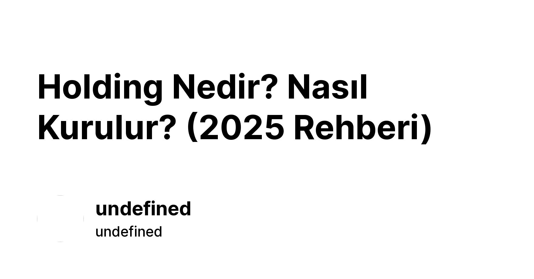 Holding Nedir? Nasıl Kurulur? (2025 Rehberi) - ikas